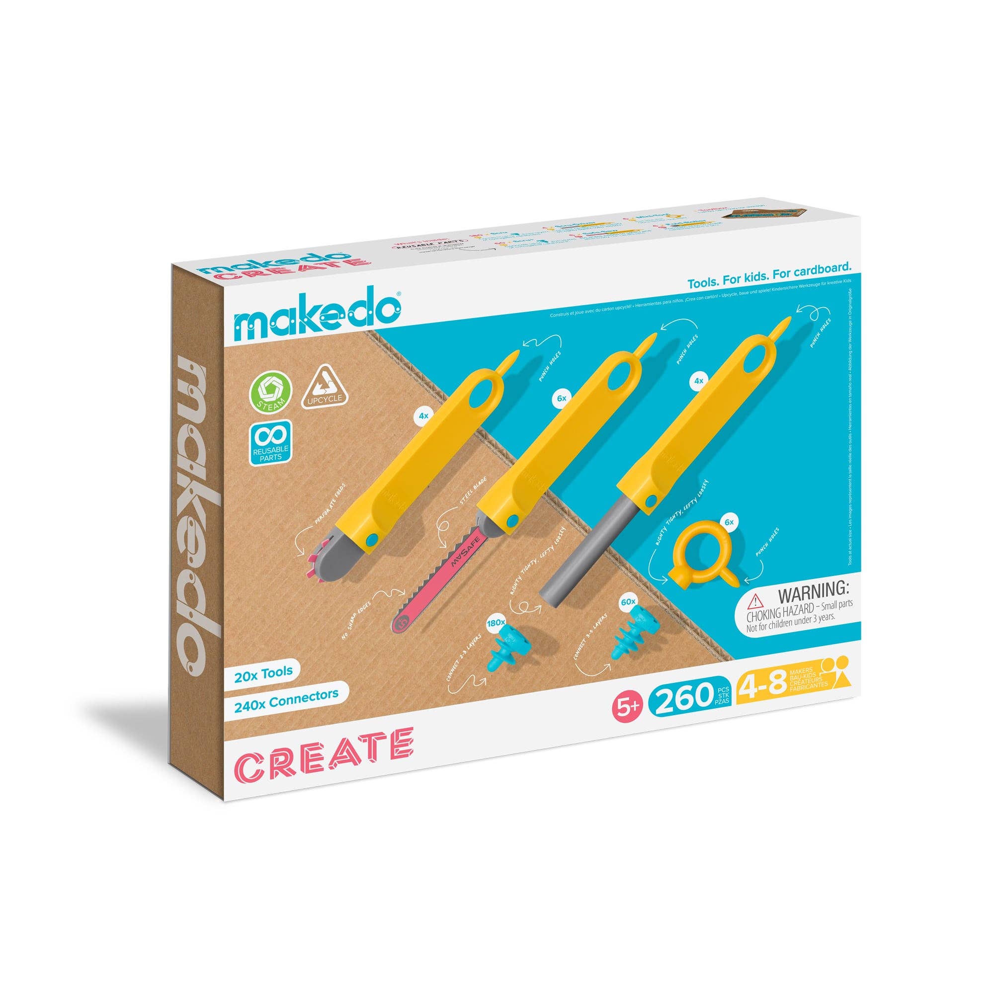 Create Makedo Cardboard Construction Toolkit 5 8 Makers Bambino Baby